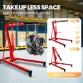 2 Ton Folding Hydraulic Engine Crane Hoist, 360° Steel Caster, 123 Lbs ...
