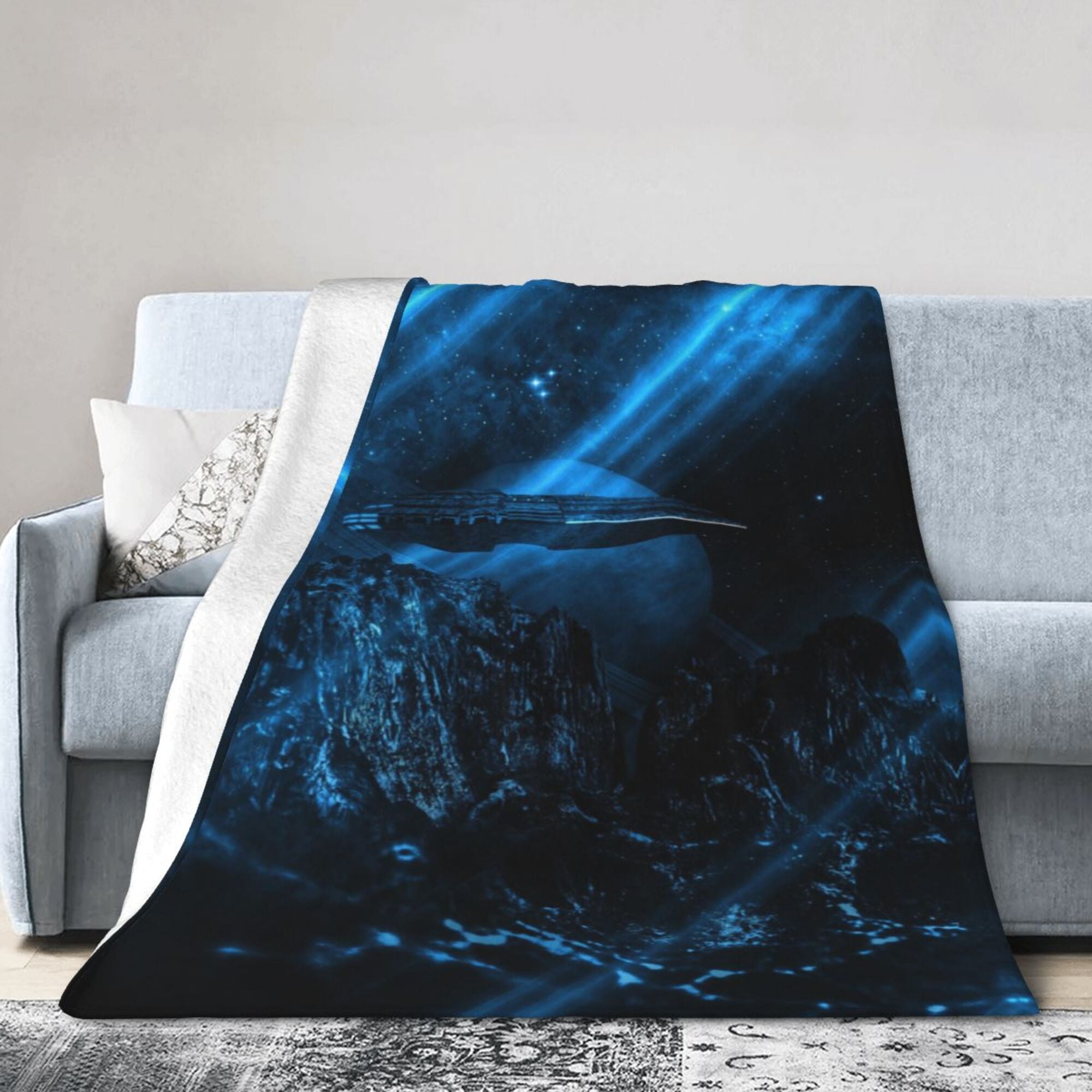 ZICANCN Science Fiction Sci Fi Anti-Pilling Flannel Bed Throw Blankets ...