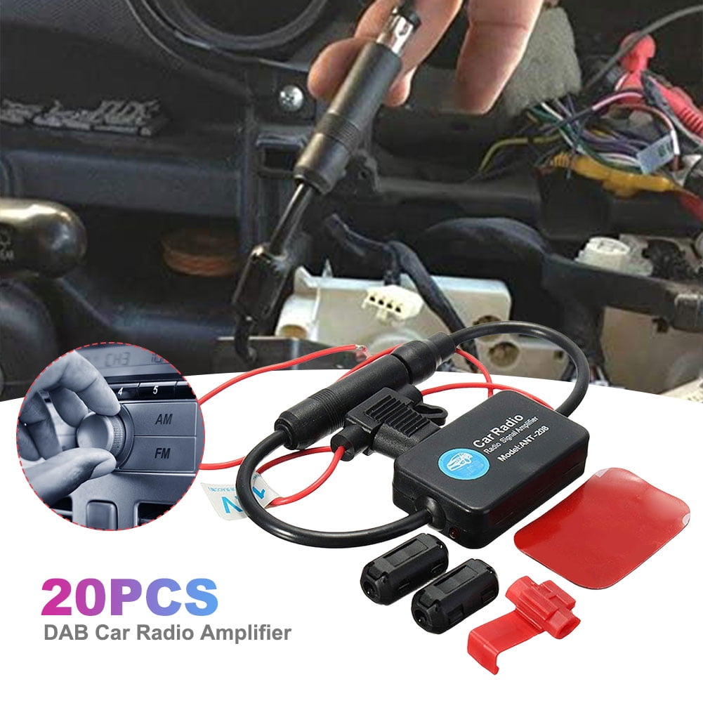 ANT-208 Antena radio coche 12 V 88-108 MHz Amplificador señal FM/AM ...