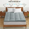 Peace Nest 3 Inch Extra Thick Down Alternative Mattress Topper ...
