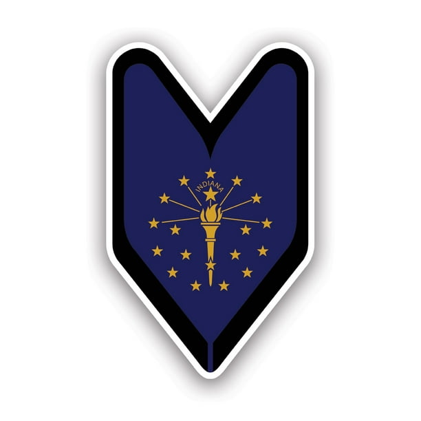 Indiana Driver Badge Sticker Decal - Self Adhesive Vinyl - Weatherproof ...