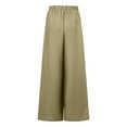 Celmia Womens Pants Leisure High Waist Wide Leg OL Long With Pockets ...