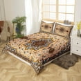YST Persian Orange Bedding Sets Full Teal Oriental Medallion Comforter ...