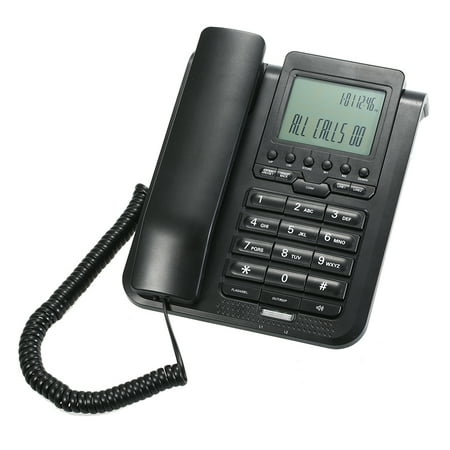 2-Line Digital Corded Telephone Desk Landline Phone with LCD Display ...