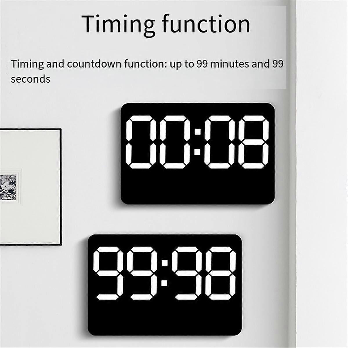 Electronic Wall Clock Temperature Date Display Table Clock Wall-Mounted ...