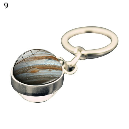 Opolski Key Chain Decorative Double Side Glass Ball Solar System Planet ...