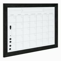 DesignOvation Beatrice Framed Magnetic Dry Erase Calendar, 23x29, Black ...