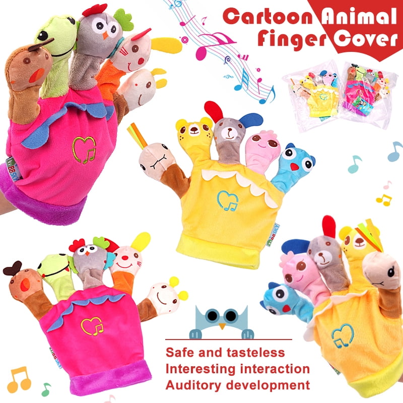 FZFLZDH 10 PCS Different Cartoon Animal Finger Puppets Set, Animal ...