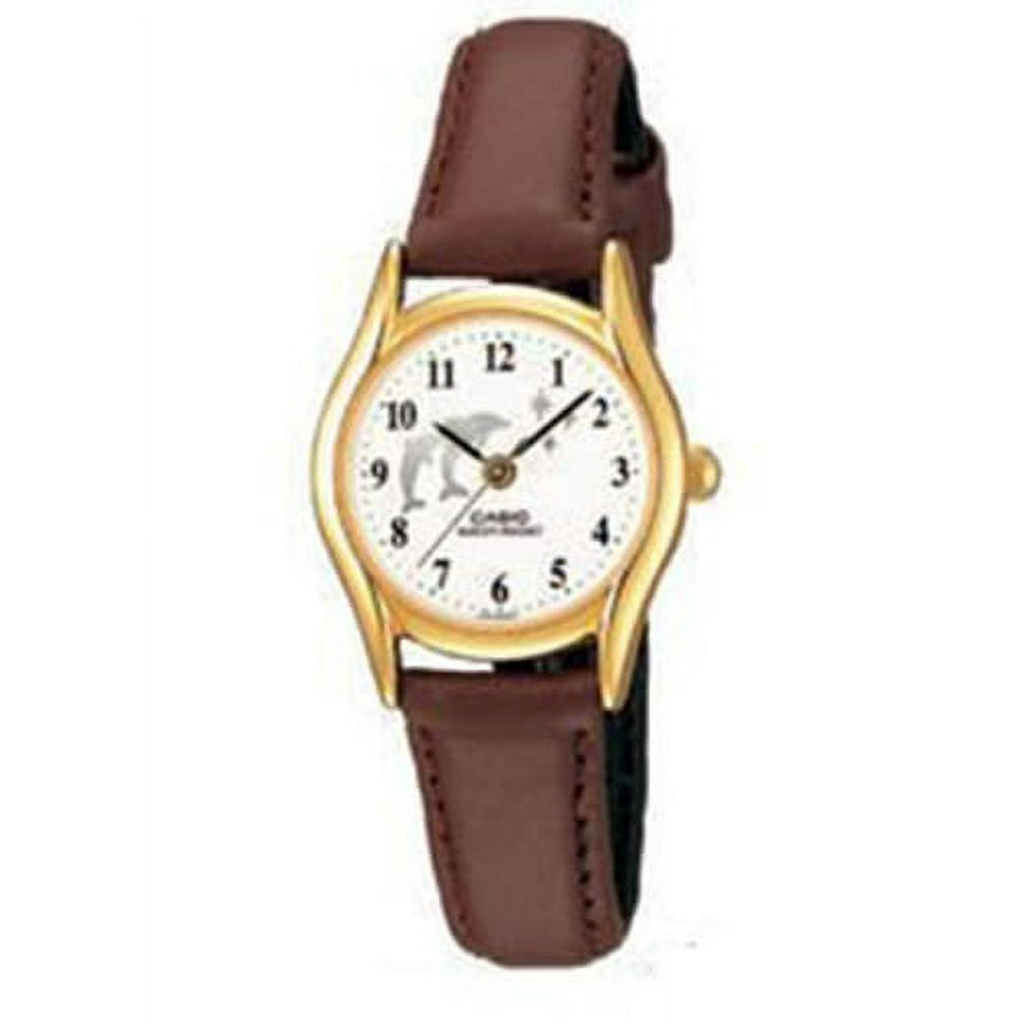 Click here for Casio Womens Brown Leather Analog Watch Ltp1094q-7... prices