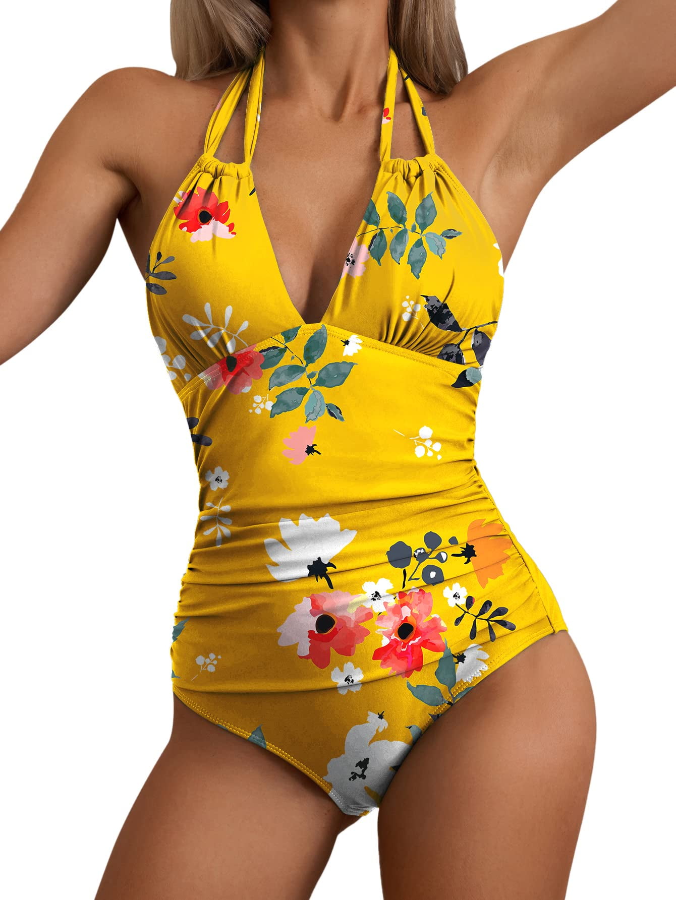 B2prity Womens Slimming One Piece Swimsuits Tummy Control Bathing Suit