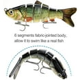 4pcs Lifelike Fishing Lures for Bass Trout, 6-Segmented Swimbaits, Slow ...