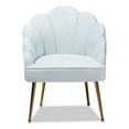 Cinzia Glam and Luxe Light Blue Velvet Fabric Upholstered Gold Finished ...