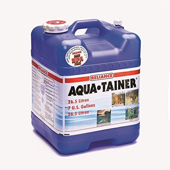 Reliance Products Aqua Tainer 7 Gallon Water Storage Container Tank (2 ...