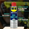 WD-40 BIKE Bicycle Chain Lubricant Aerosol, 2.5 oz, All-Conditions, Corrosion Inhibitor ...