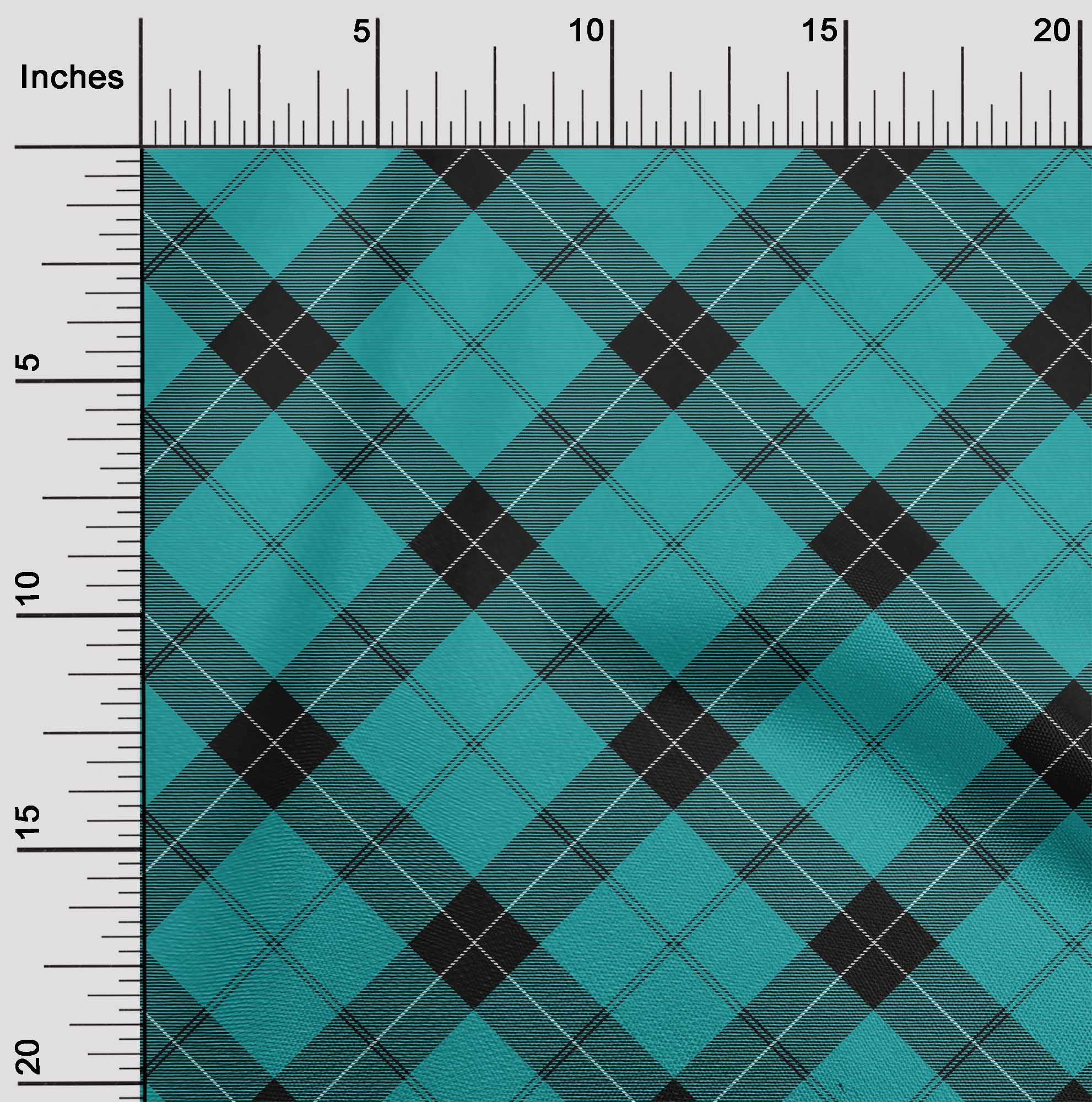 oneOone Cotton Silk Fabric Tartan Check Print Fabric BTY 42 Inch Wide ...