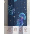 Coastal Corals Sheer Curtains for Living Room Bedroom Nautical ...