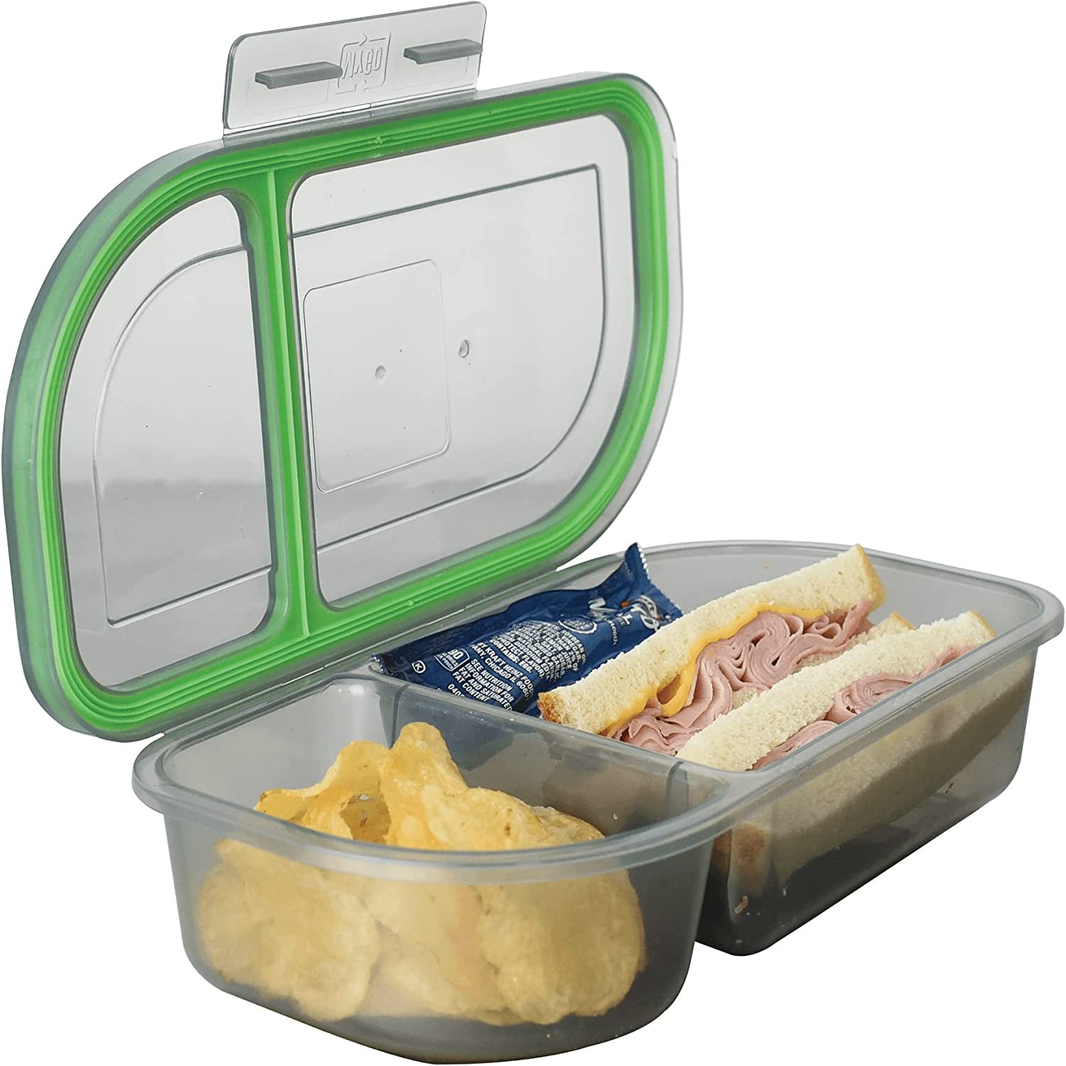 MyGo Container Half-Sized To-Go Divided Compartment Container, 9-1/2" X ...