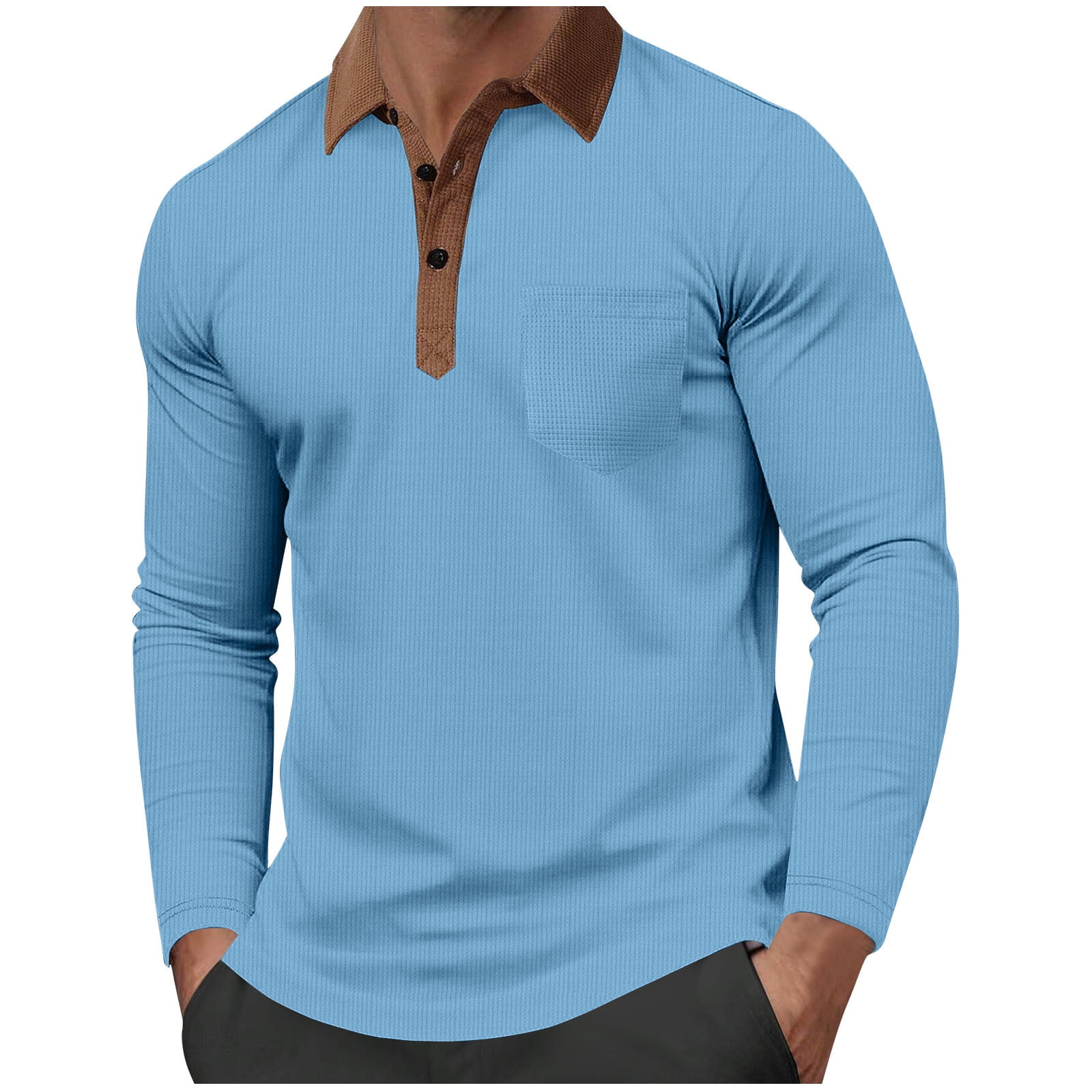 Click here for Cfhntfmh Long Sleeve Shirts For Men Soft Ribbed Bu... prices