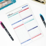 bloom daily planners Double Sided Planning Pad, Teal, 6" x 9" - Walmart.com