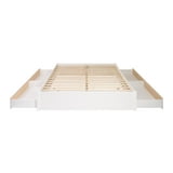 Prepac Select 4-Post Platform Bed with 4 Drawers, King, White - Walmart.com