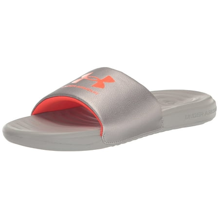 Under Armour Women's Ansa Fixed Strap Slide Sandal, (105) Metallic Tin ...