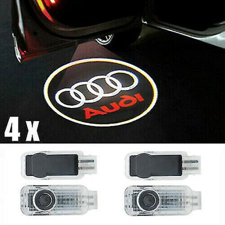 4x For Audi Logo Led Door Light Door Lighting B5 B6 B7 B8 A6 4f 4g Q5 ...