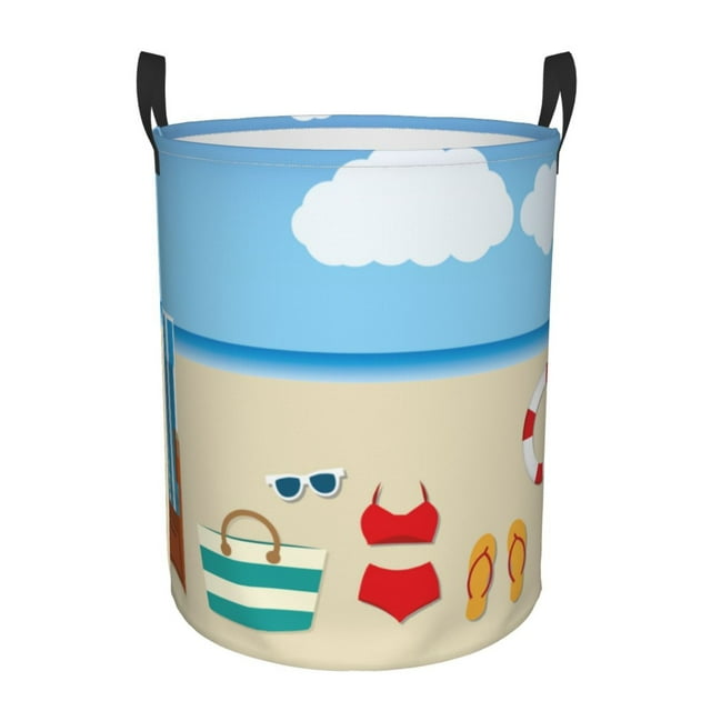 DouZhe Waterproof Collapsible Large Laundry Baskets, Beach Bikini ...