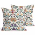 Boho Vintage Floral Pillow Covers Set of 2, Peony Leaf Bud Vintage ...