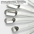 Stainless Steel Narrow Measuring Spoons, Heavy Duty Metal Measuring ...