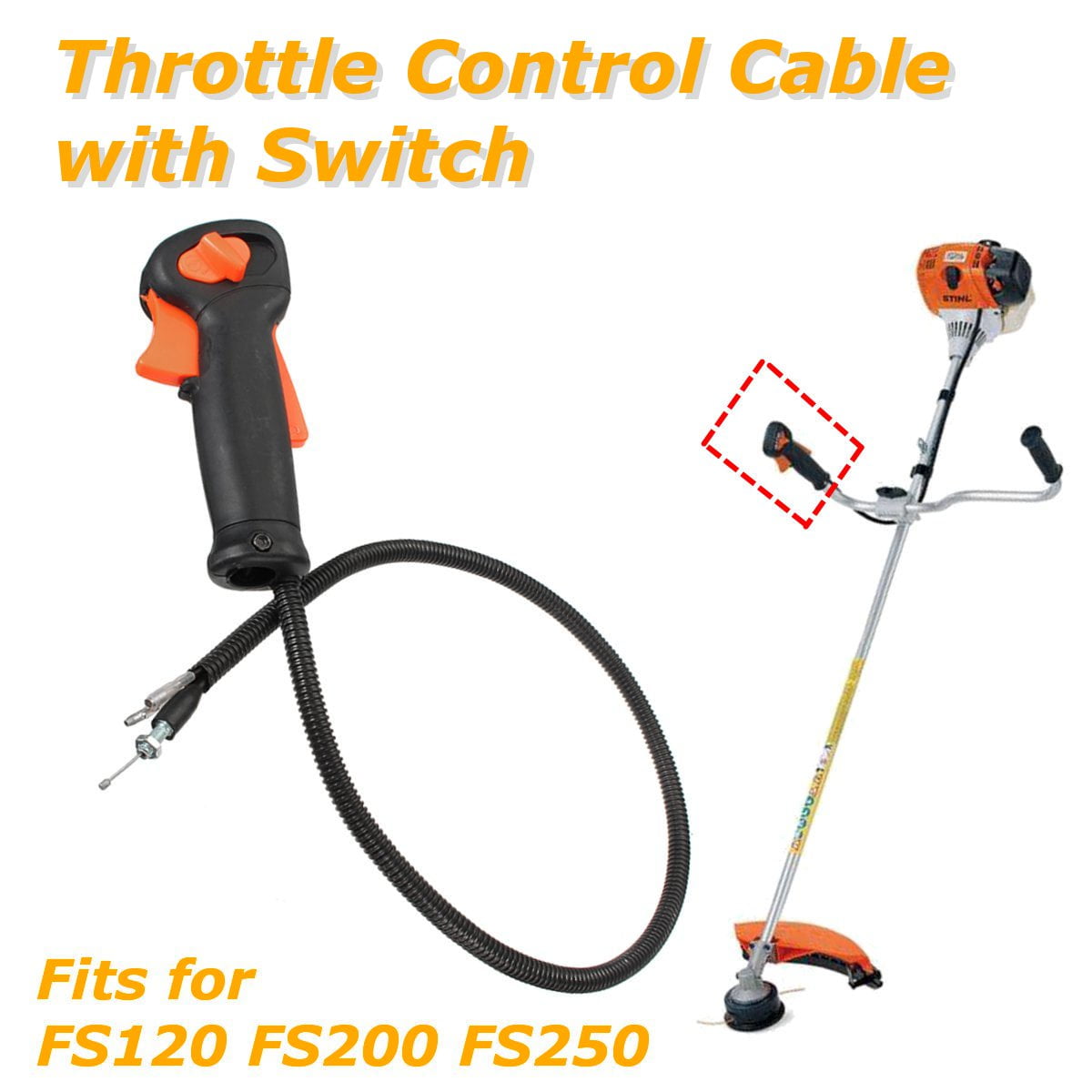 Throttle Control Cable with Switch Handlebar for Stihl FS120 FS200 FS250 | Walmart Canada