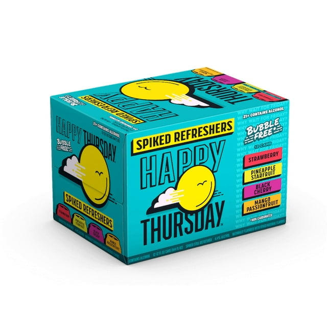 Happy Thursday Spiked Refreshers Variety Pack, 12 fl. oz. can, 12 pk ...