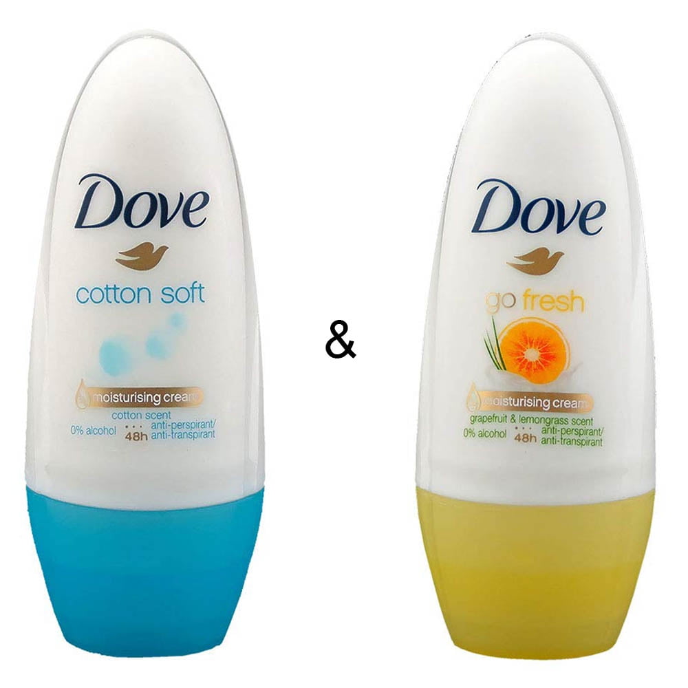Roll-on Stick Cotton Soft 50 ml by Dove & Roll-on Stick Go Fresh ...