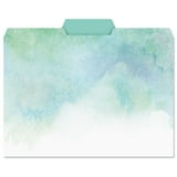 Current File Folders, Brushstrokes, Staggered Tabs, 9-1/2 x 11-3/4, Set ...