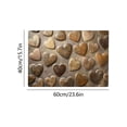 3D Imitation Pebble Heart Doormat, 16X24In, Geometric Design, Non-Slip ...