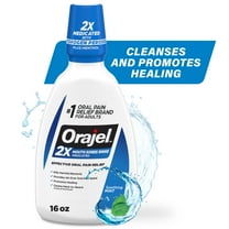 Orajel - 2 Pack Antiseptic Rinse for All Mouth Sores, Killing Bacteria ...