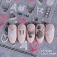 2 Pieces 5D Textured Winter Nail Art Stickers - Self-Adhesive Manicure ...
