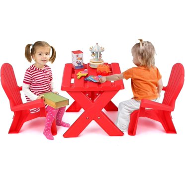 Buzz & Bloom Kids 4-Piece Wood Table Set - Walmart.com