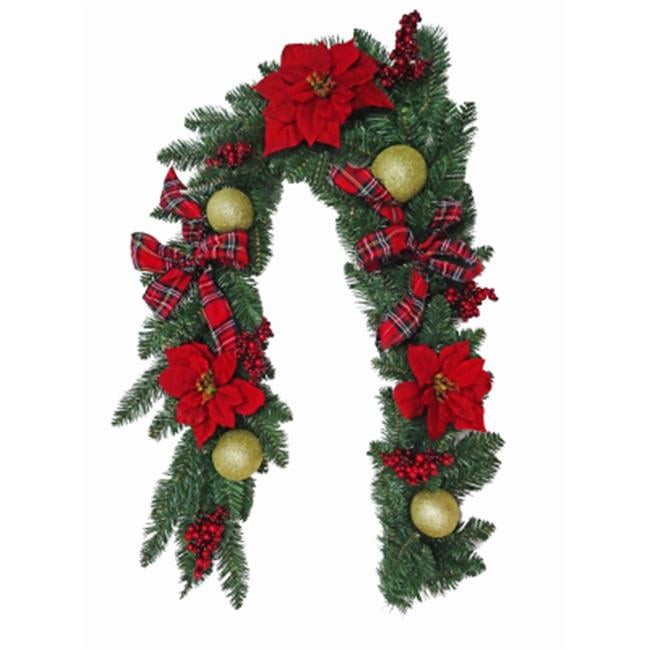 Shadloo Industrial 222403 6 ft. Holiday Wonderland PVC Garland wit ...