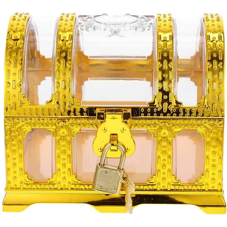 Antique Pirate Treasure Chest Box Plastic Pirate Treasure Box with Lock ...