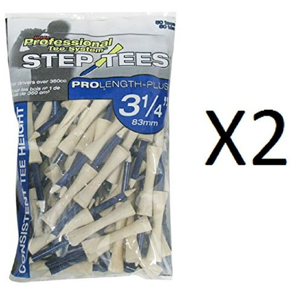 Pride Step Down Professional 3 1/4" Two-Piece Step Golf Tees 50 Count ...