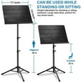 2 in 1 Dual-Use Collapsible Music & Book Stand with Carrying Bag ...