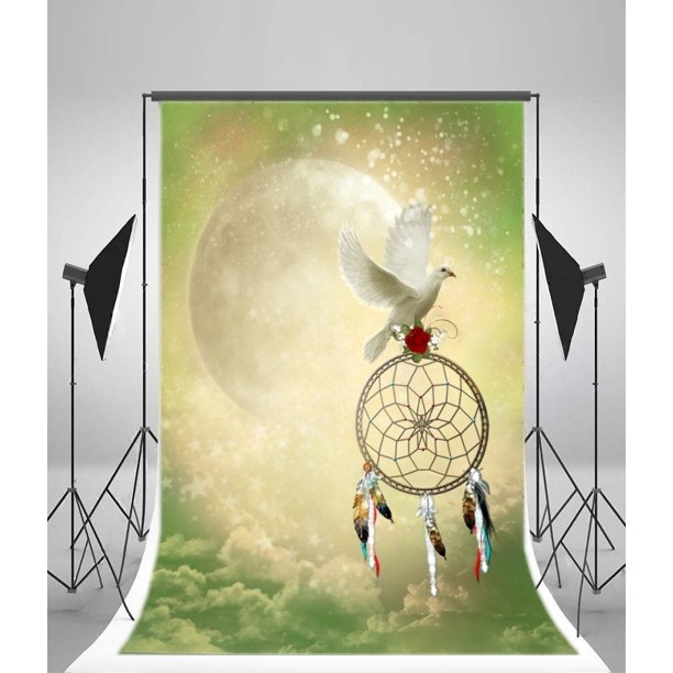 MOHome Photography Dove Backdrop 5x7ft Flower Moon Clouds Speckle ...