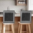 Black Retro Greek Key Chair Back Covers, Greece Ancient Rustic ...