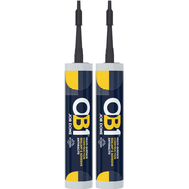 OB1 Anthracite (TWIN PACK) - Multi-Surface Construction Sealant & Adhesive Silicone - Walmart.ca