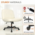 ORANGE FACTORY Criss Cross Legged Home Desk Chair Wide Armless with ...