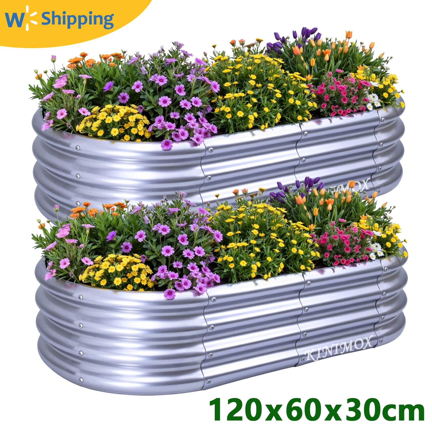 Click here for Ca Kinishop 2pcs Raised Garden Beds 4x2x1ft Outdoo... prices