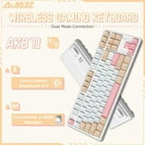 A.JAZZ Wireless Mechanical Keyboard, Dual Mode BT5.0/2.4G with 87 TKL ...