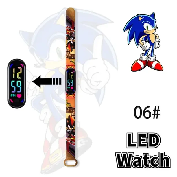 Disney Stitch Sonic Digital Watches Anime Figures LED Luminous Watch ...