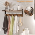 Coat Rack with Wall Mount, 23 Inch Long Entryway Wall Shelf with Hooks ...