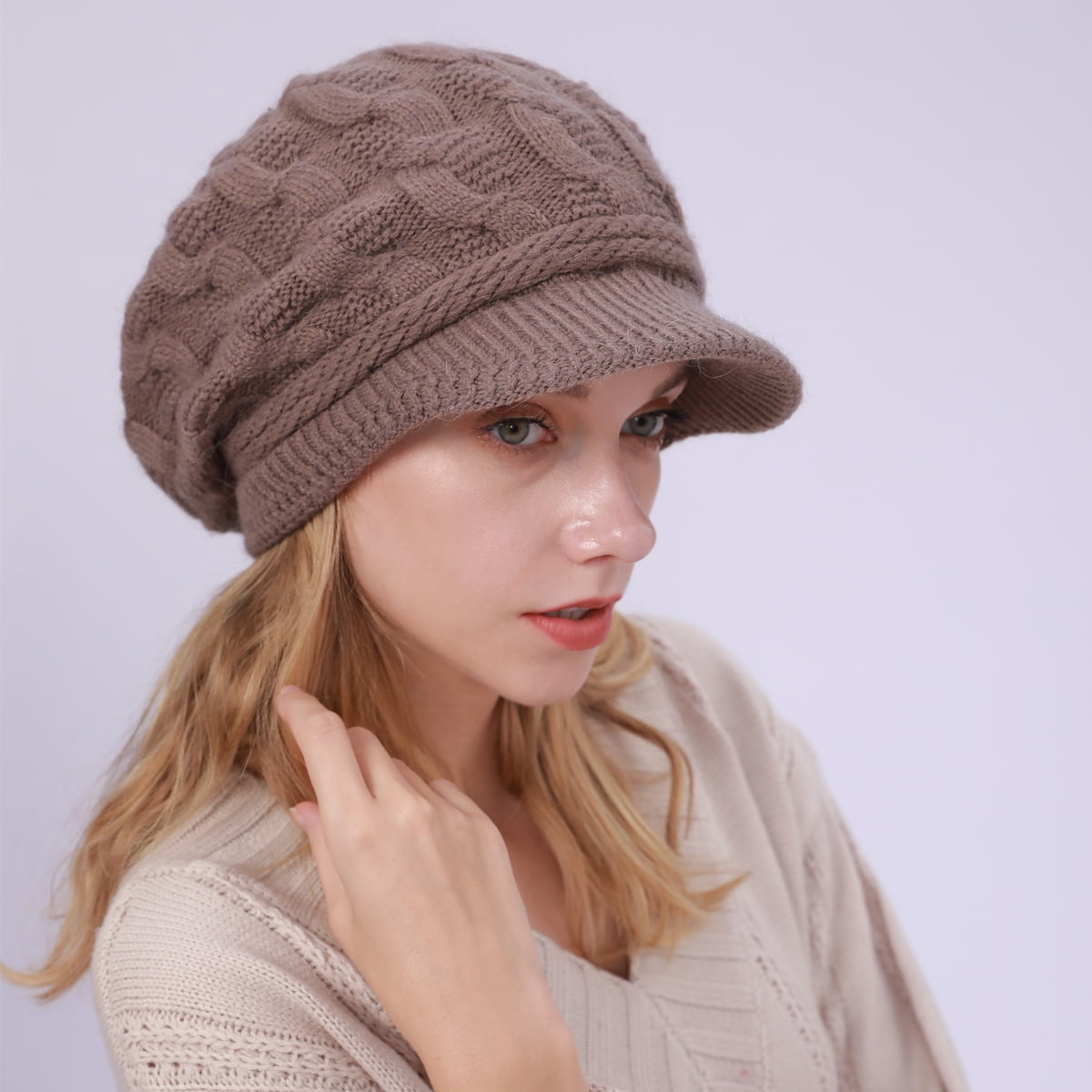 Click here for Bamaia Winter Hat Women Hat With Peak Women Visor... prices